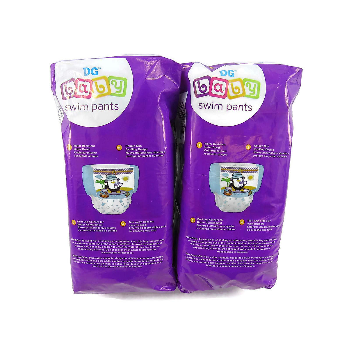 Baby Swim Pants Medium 24-34 Lbs (2 Packs)