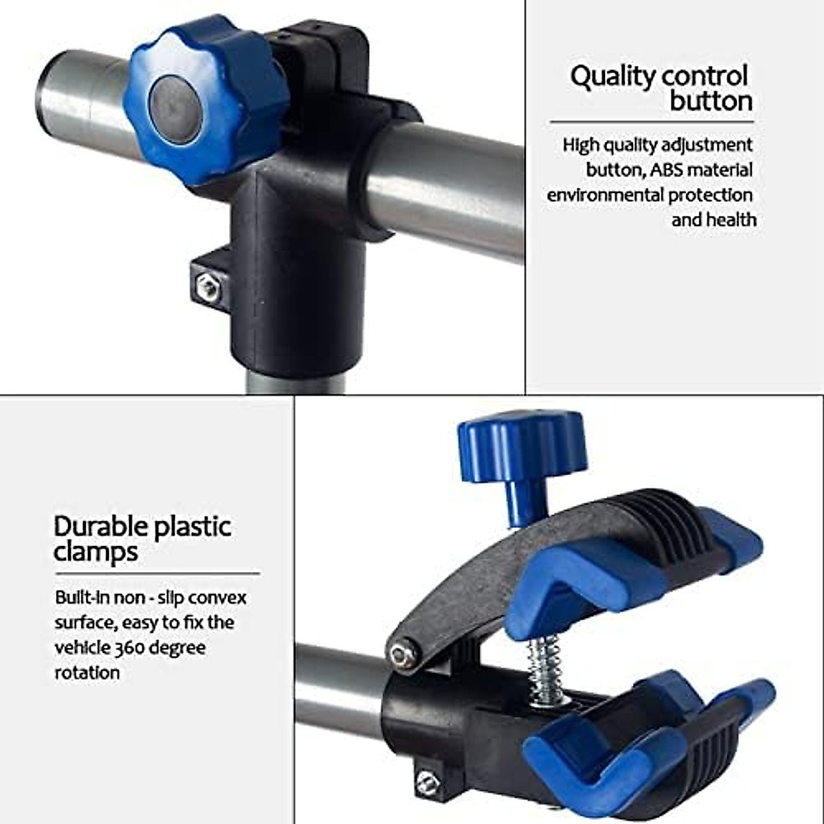 Cross Land Bike Repair Stand with Quick Release Bicycle Maintenance Rack Bike Workstand Height Adjustable and Portabl with Tool Tray Extensible Bike Repair Rack for Road & Mountain Bikes