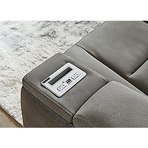 Signature Design by Ashley Next-Gen DuraPella PWR REC Loveseat/CON/ADJ HDRST, 75"W x 40"D x 43"H, Gray