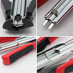 nomal Spring Loaded Hog Ring Pliers Kit with 2500pcs Hog Rings Automatic Fencing Manual Pliers Fastening Clamp Installation Equipment Tool for Chicken Rabbit Pet cage Seal Bag Car Cushion