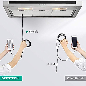 USB Endoscope Camera, DEPSTECH 720P IP67 Waterproof Borescope, 5.5mm Snake Inspection Camera, Type-C Scope Camera with 16.5ft Semi-Rigid Cable, 6 LED Lights, Compatible with OTG Android Phone, PC