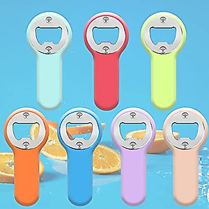 Bottle Opener Insert - 20 Sets Stainless Steel Bottle Opener Inserts Kit with Screws Screwdriver for Bottle Opener DIY Resin Mould Kit Bottle Opener Hardware Parts Supply