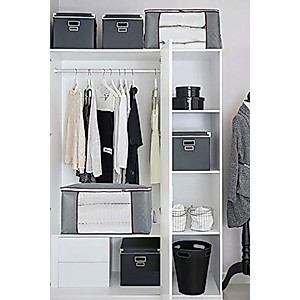 combocube 3Pcs Jumbo Zippered Storage Bag for Closet King Comforter, pillow, quilt, bedding, Clothes, Blanket Organizers with Large Clear Window & Carry Handles Space Saver