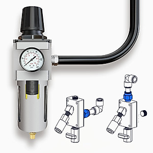 ANCIMOON 2PCS 3/4’’ Union Compressed Air Line Fittings, 3/4’’ x 3/4’’ Piping, Brass-Nickel Plated, 200PSI Working Pressure, Air Piping Fittings for Shop Garage Compressed Air Tube System