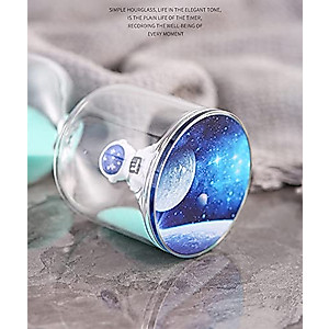 Falytemow 30 Minutes Outer Space Astronauts Hourglass Sand Timer Hourglass Sand Timer (Blue)