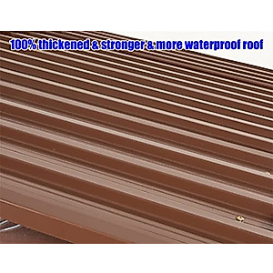 SNIFIT Upgraded Version & Stronger 6 Ft. W X 6 Ft. D Metal Outdoor Patio Storage Shed, More Weather Resistant Garden Storage Shed Utility Tool Shed Storage House with Door and Lock (Easier Assembly)