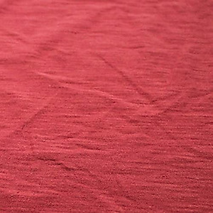 Texco Inc Solid Slub Spandex Jersey Knit Cotton Blend/Apparel DIY Fabric, Brick Pale 1 Yard