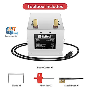 RoMech Electric Rope Cutter - Hot Knife Thermal Blade for Braid Fabric Webbing Belting Ribbon- Bench Mount Cutting Tool Kit – Heal Sealer (30W, RM-016)