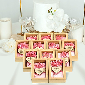 Demissle 30 Pcs Handmade Scented Soap Wedding Party Favors Gifts Bridal Shower Baby Shower Soap Favors for Guests in Bulk Rectangle Natural Soap Favors for Wedding Souvenirs Engagement Party (Pink)