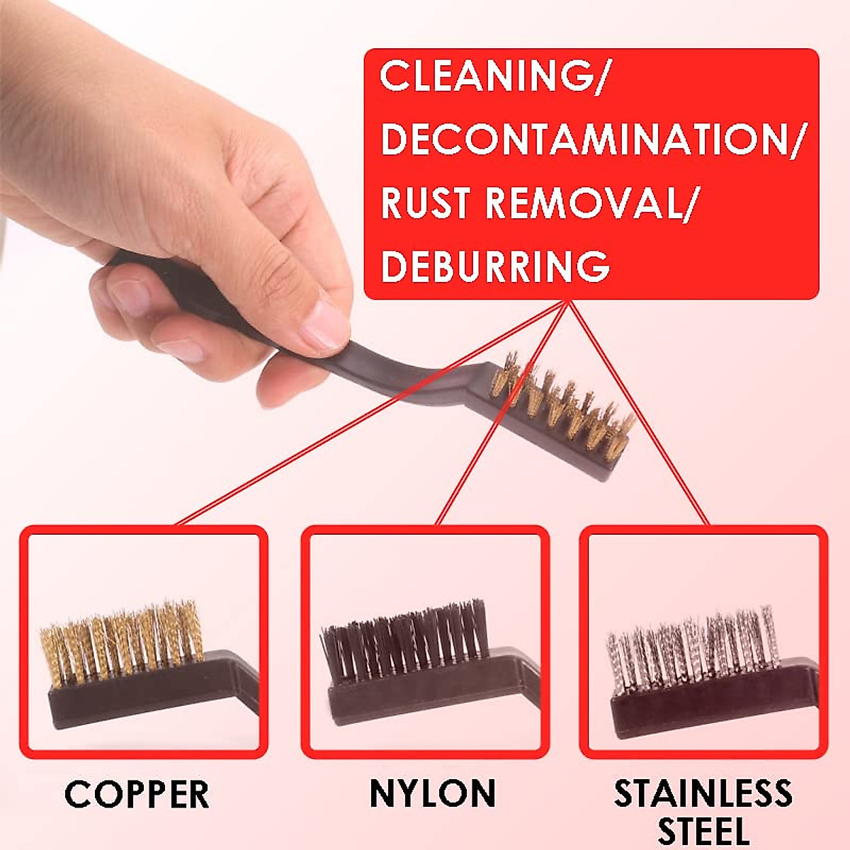 MVOTAOYA AUTO PRO DIY Detailing Brush Set for Cleaning Engine, Wheel, Interior, Air Vent, Emblem, Car, Motorcycle,with 6pcs Detail Brushes,3pcs Wire Brush,2 pcs Automotive Air Conditioner Brush