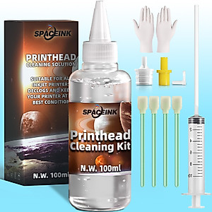 Spaceink Printhead Cleaning Kit for HP OfficeJet Pro 8600 8610 8620 6830 6700 8630 / Epson Ecotank ET-2760 ET-2720 WF-3640 / Canon MX922 MX920 Printer (100ml)
