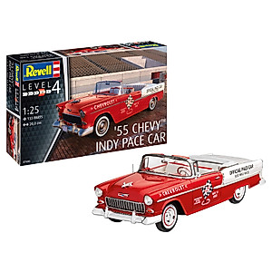 Revell GmbH Revell 07686 7686 1:24 '55 Chevy Indy Pace Car Plastic Model Kit, Multicolour, 1/25