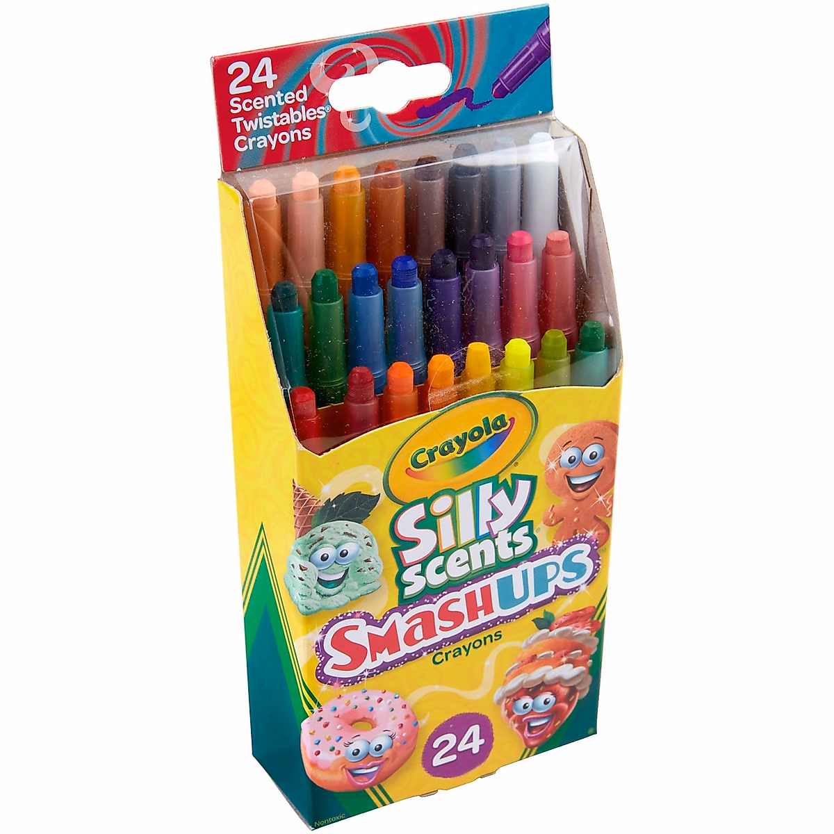 Crayola 24 Ct Silly Scents Mini Twistables Scented Smashups Crayons