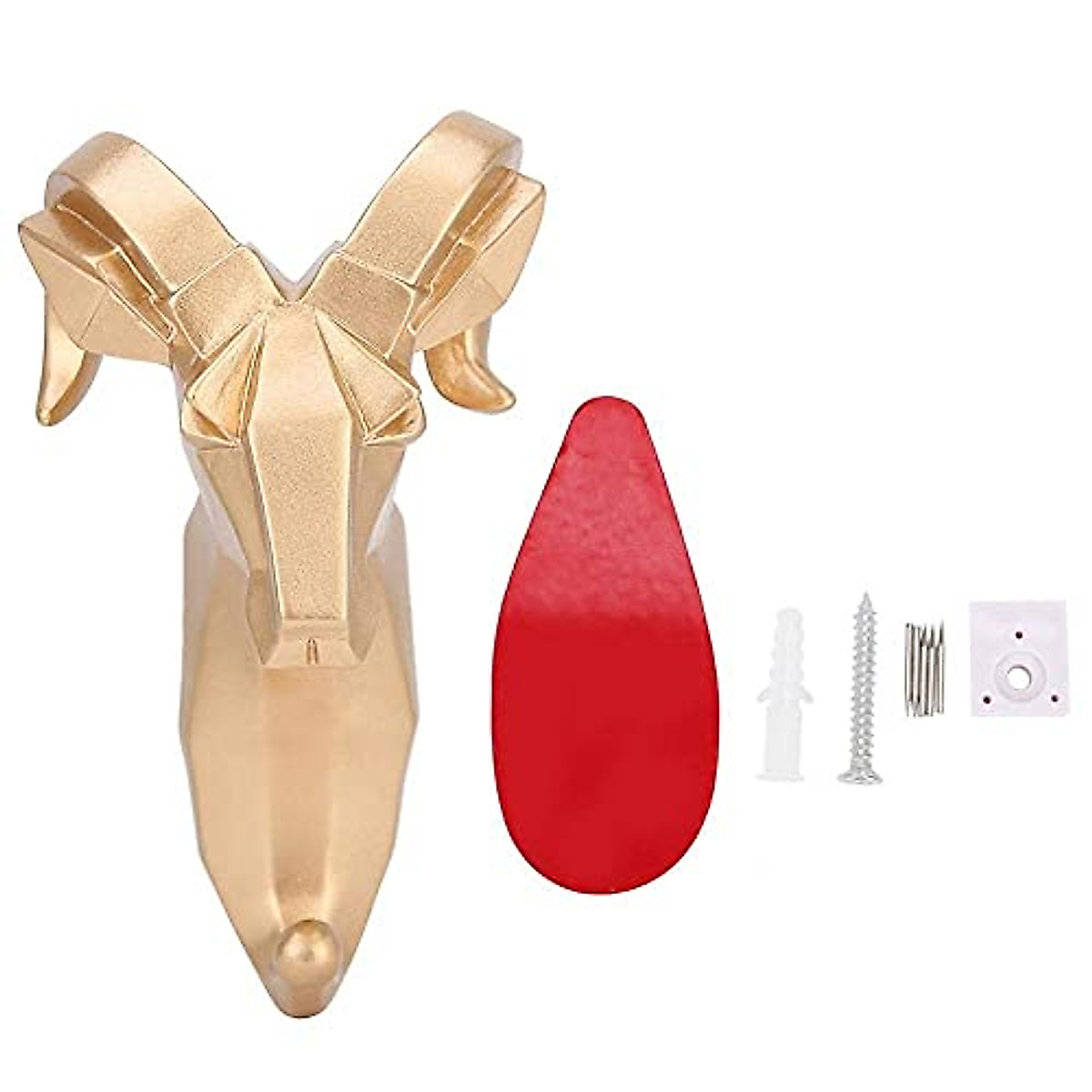 Fdit Resin Wall Hooks Coat Robe Clothes Bath Wall Hooks Animal Shape Coat Hat Keys Hanger(Goat)