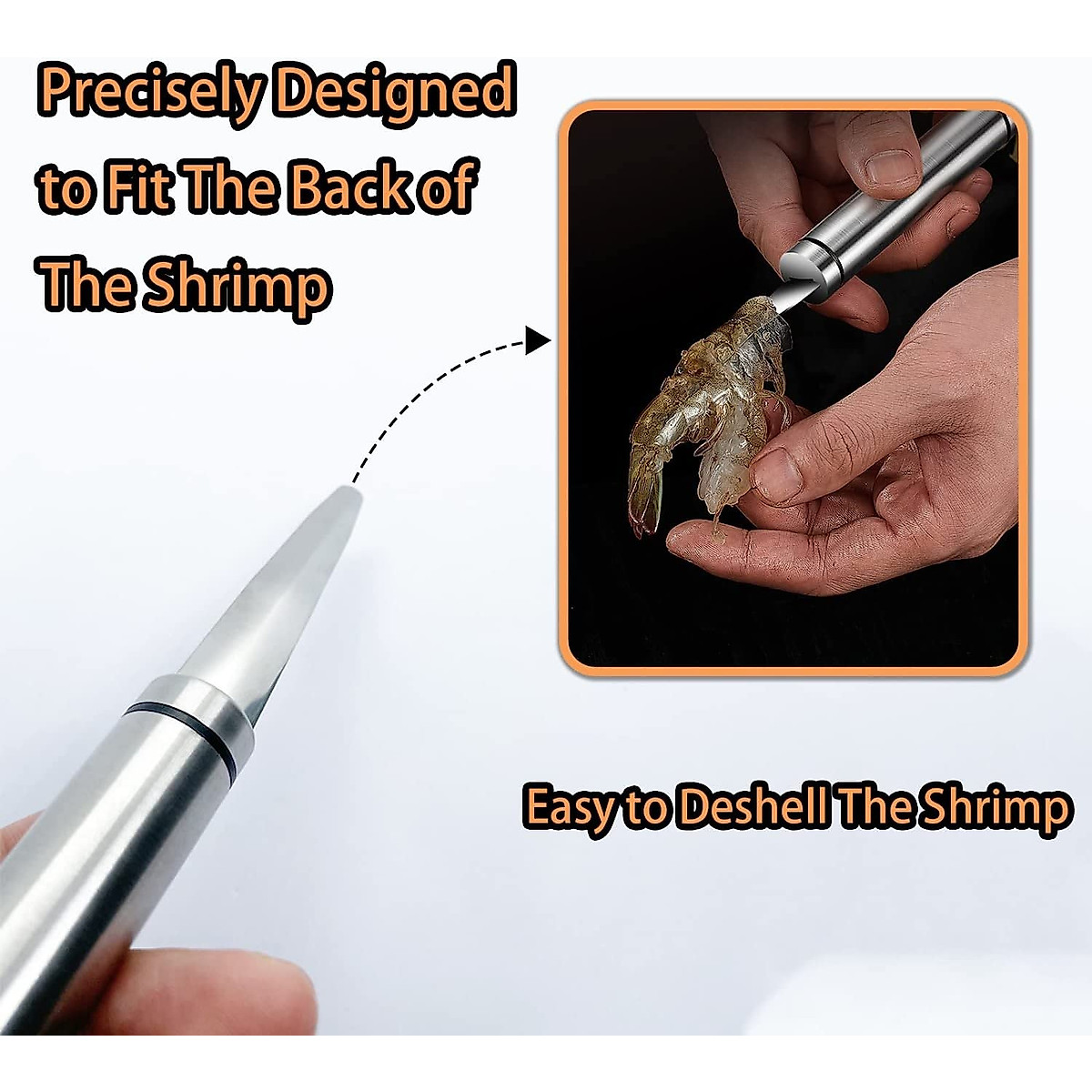 (2psc) 5 in 1 Multifunctional Shrimp Line Fish Maw Knife, 2022 New Stainless Steel Shrimp Cutter, Shrimp Peeling Tool Portable Shrimp Line Removal,Seafood Knives Kitchen Tool, (SSEP-452)