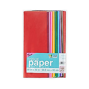 BULK PARADISE - 125 Sheets of 20" by 26" Tissue Paper Bulk in 30 Assorted Colors - Tissue Paper for Gift Bags Packaging Art Tissue Paper for Crafts Decorations & Wrapping