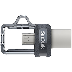SanDisk Ultra 32GB (Two Pack Bundle) Dual Drive m3.0 (SDDD3-032G-G46) works with Android Devices and Computers Flash Drive with Everything But Stromboli (TM) Lanyard