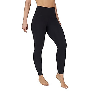 Yogalicious High Waist Ultra Soft Lightweight Leggings - High Rise Yoga Pants - Black Nude Tech 28" - Small