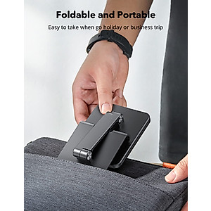 THREEKEY Tablet Stand,Cell Phone Stand, Metal Adjustable Phone Holder for Desk Compatible with iPhone iPad Mini/Air/Pro and All 4.7-11.9 Inch Tablet and Phone