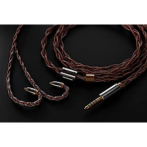 DD ddHiFi BC130B (Air Nyx) OCC HiFi Earphone Upgrade Cable with Shielding Layer, 4.4mm Straight Plug, MMCX Connector, Standard Length 120cm Long