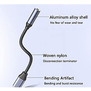 THYBDB Headphone Adapter for iPhone, for iPhone aux Adapter, Earphone Adapter Jack Compatible for iPhone 13/13 Pro/12/11/11 Pro/11 Pro Max/SE/X XR XS XS Max 8 7（Music Species）