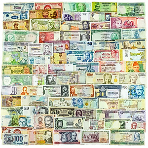 20 Different World Banknotes, Real Valuable Paper Money, Old Foreign Currency Collection
