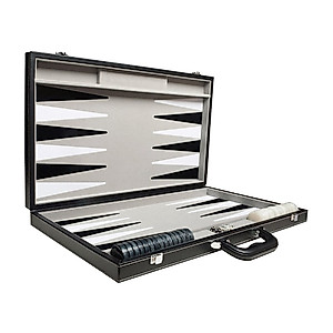 21" Tournament Backgammon Set - Velvet Playing Field, Large Black Board