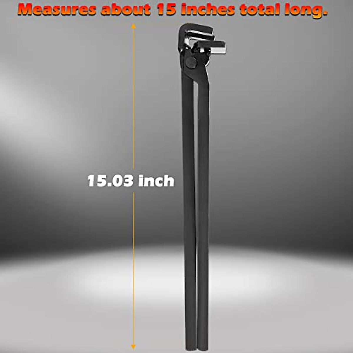 Quick Blacksmith Railroad Spike Tongs, RR Spike Head Tongs for Holding Railroad Spikes, About 15 Inches Total Long