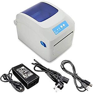 Shipping Label Printer, Barcode Thermal Direct Printer for Amazon Ebay PayPal Etsy Shopify Shipstation Stamps.com Ups USPS FedEx DHL, 4x6 inch with 350 Labels Not for Mac