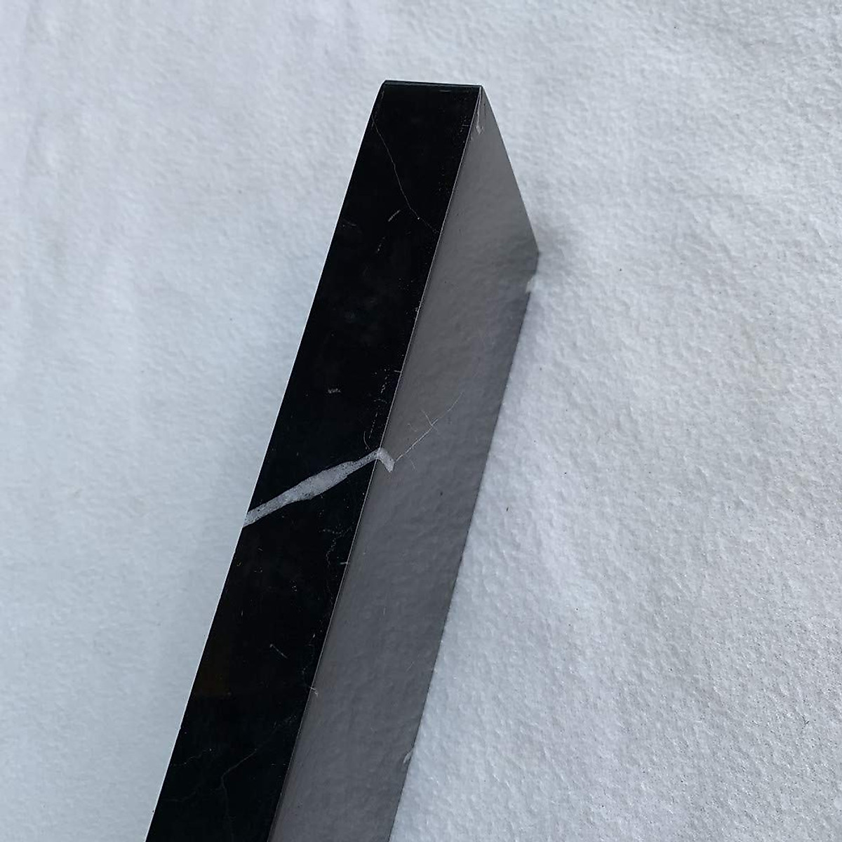 StonePlus Natural Marble Smooth Storage Countertop Tray for Seasonings, Utensils, Candles,Perfume (Black Marquina)