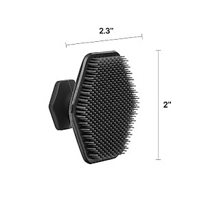 Tooletries - Men's Face Scrubber - Premium Silicone Facial Cleansing Brush, Gentle Exfoliator Pad & Soft-Touch Massager - Removes Dead & Dry Skin - Long Lasting Shower Accessories - Charcoal
