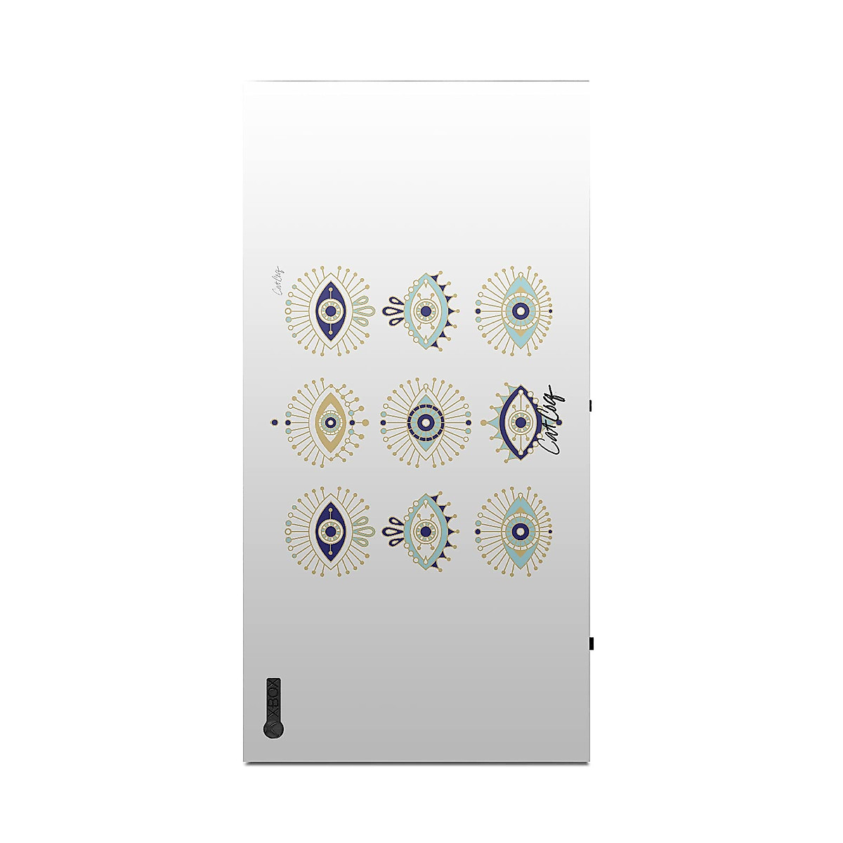 Head Case Designs Officially Licensed Cat Coquillette Blue Gold Art Mix Vinyl Sticker Gaming Skin Decal Cover Compatible With Xbox Series X Console