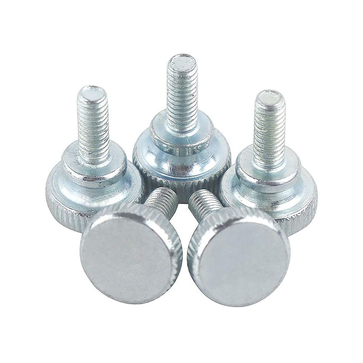 10 Pcs Galvanized Flat Knurled Head Fully Threaded Thumb Screws Bolts Fastener,Thumbscrew Threaded Knurled Grip Knobs Thumb Screw,Vesa Screws, Monitor Mount Screws for TV and Monitor Mount(M4x30mm)