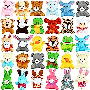 Nasidear 32 Pack Mini Animal Plush Toy Party Favors,Small Plush Stuffed Animals for Birthday,Theme Party,Easter Basket Stuffers Fillers,Christmas,Classroom Prize,Kids Valentine Gift