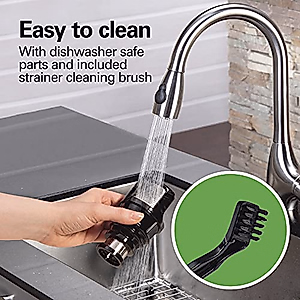 Hamilton Beach 67951 Cold Press Masticating Juicer Machine, Slow and Quiet Action, Juice Fruits & Vegetables, BPA Free, Easy Clean, 150 Watts, Silver