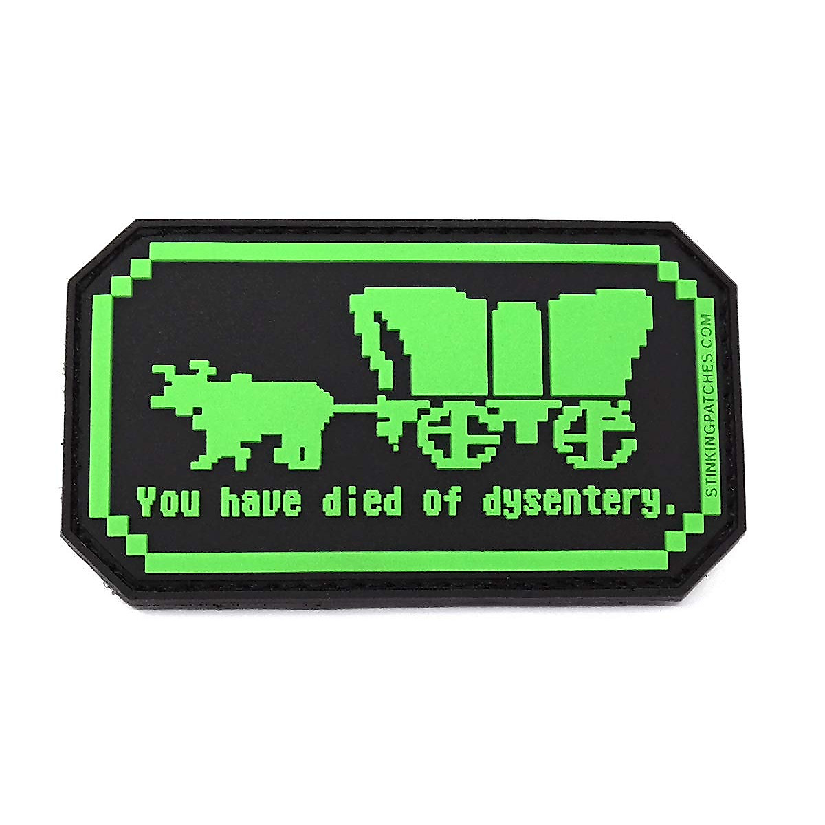 You Have Died of Dysentery PVC Rubber Tactical Morale Patch | Oregon Trail Inspired | Funny Hook and Loop Patch