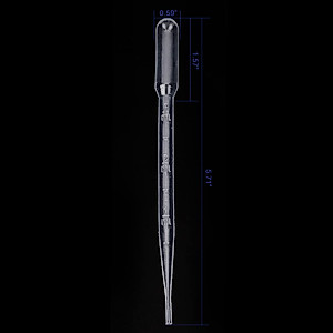 Labasics Pipette Droppers 3 ml, Graduated Plastic Transfer Pipettes for Essential Oils, Clear and Disposable, Pack of 100 (3 ml, 100 Packs)