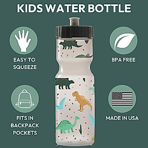 50 Strong Kids Water Bottle | 22 oz. BPA- Free Sports Squeeze Water Bottles with Pull Top Cap |Perfect Water Bottle for School | Reusable & Durable for Boys & Girls | Made in USA