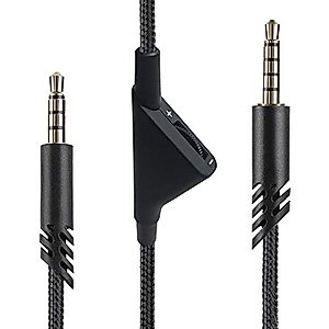 MJKOR Replacement for Astro A10 A40 Inline Volume Control Cable Cord, Audio Gaming Wire Compatible with Astro A10 A40 Headsets (2 Meter, Volume Control Function)