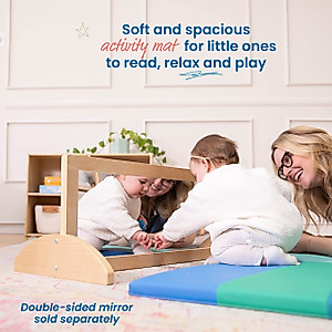 ECR4Kids SoftZone Turning Tiles Activity Mat, Colorful Soft Toddler Crawling and Tummy Time Foam Mat, Padded Infant Floor Mat, Safe Active Play for Babies, Foldable Design - Contemporary Large