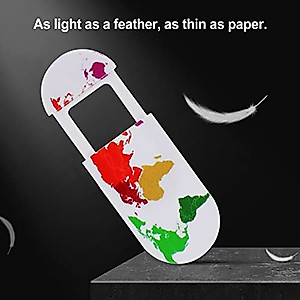 SOLUSTRE 3pcs Camera Cover Laptop Camera Cover Sliding Webcam Cover Webcam Cover Slide Slide, Map Pattern