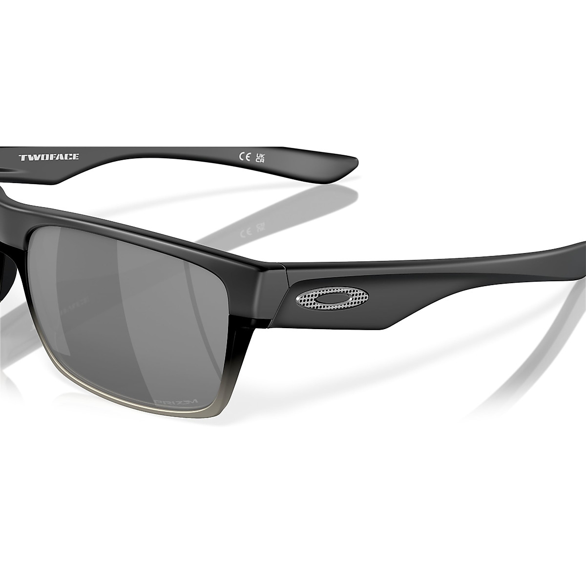 Oakley Men's OO9189 TwoFace Square Sunglasses, Matte Black/Chrome Iridium, 60 mm