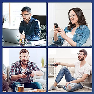 LETAAKA Blue Light Blocking Glasses for Men Women, 4 Pack Blue Light Glasses with Anti UV400 Clear Glasses for Computer Fake Eyewear