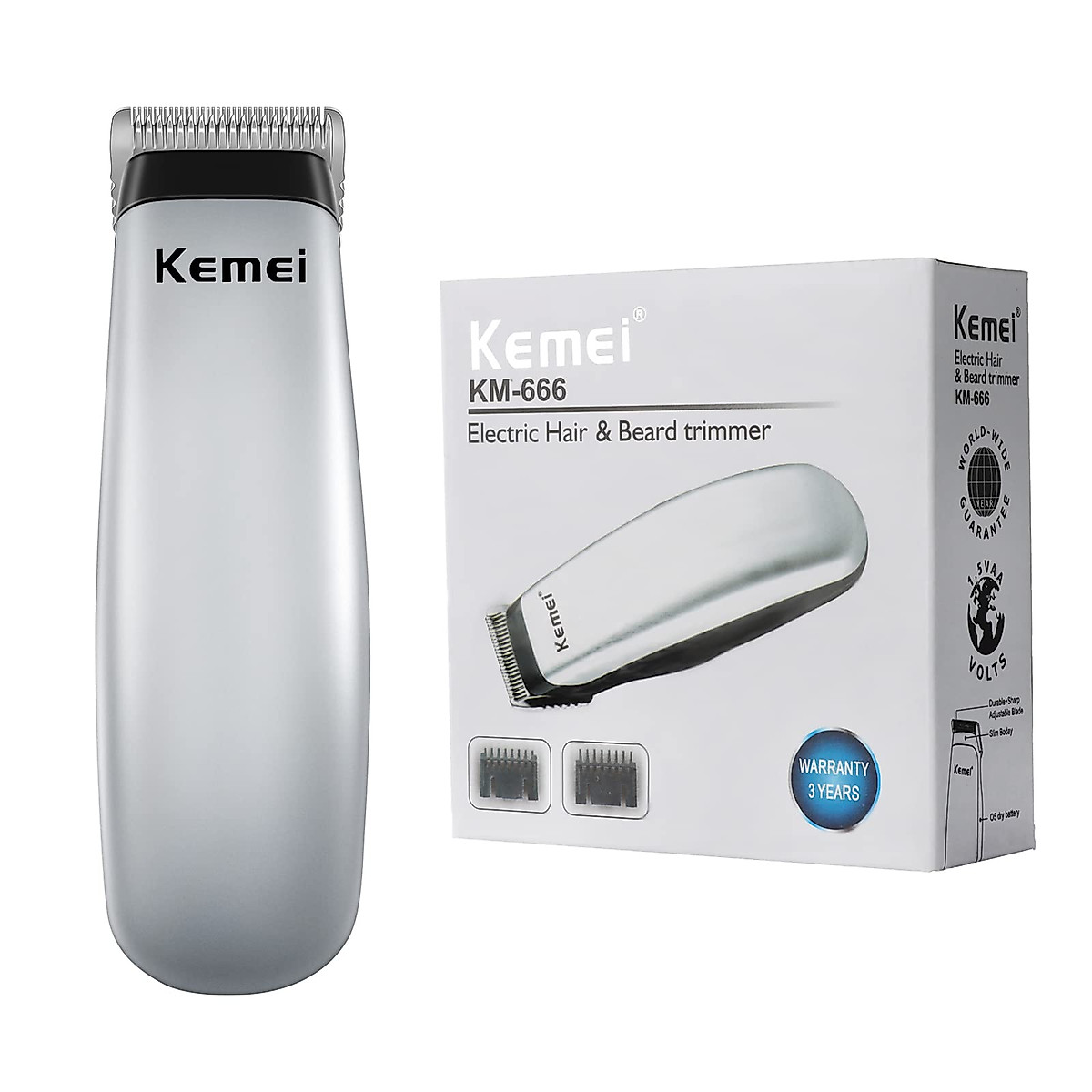 KEMEI Mini Clippers Trimmer Groomer Cordless Self-Haircut Kit Styling Shears with Stainless Steel