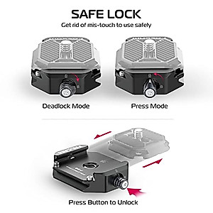 ULANZI F38 Quick Release Plate Base Mount with 1/4" 3/8" Screw Thread, FALCAM F38 Quick Release System QR Base Mount Camera Tripod Mount Adapter (Only Base Mount, Top Plate NOT Include)