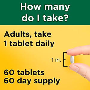 Nature Made L-Lysine 1000 mg, Dietary Supplement, 60 Tablets, 60 Day Supply