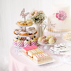 FYY 3D Butterfly Wall Decor, 72PCS 3 Styles 3 Sizes Gold Butterfly Wall Stickers Removable Wall Decals Butterfly Decorations for Room Decor Party Wedding Birthday Cake Rose Gold