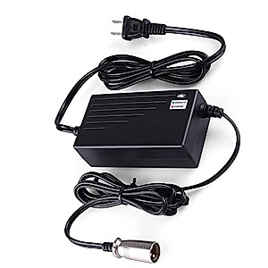 24V 2A Battery Charger for GoGo Mobility Scooter - Premium 24V 2000mA Quick Charger (3-Pin XLR Connector) for Drive Medical, Go-Go Elite Traveller, Jazzy Power Chair, Pride Mobility, ShopRider, Ezip