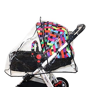 Kangkang@ Universal Pushchair Stroller Pram Buggy Transparent Rainproof Cover Rain Shade Protector