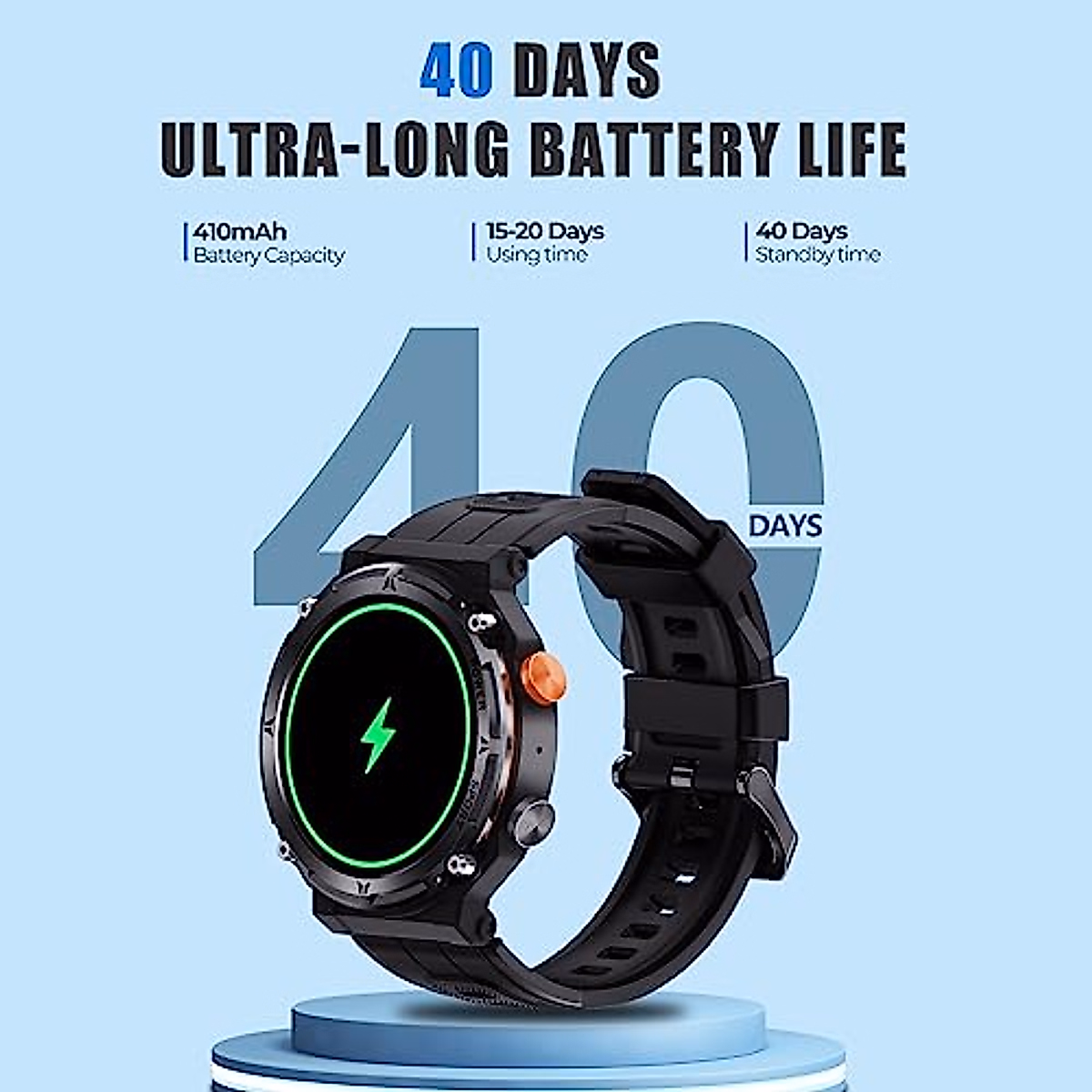 Military Smart Watches for Men, VIRAN 5ATM Waterproof Rugged Smart Watch with Bluetooth Call (Answer/Dial Call), 1.39” HD IP68 Fitness Tracker Watch with 100+ Sport Modes for Android/iOS Phone